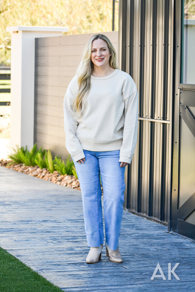 Amelia Ribbed Crewneck – AsherKate